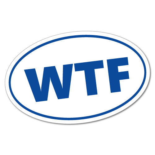 Wtf Oval Code Sticker | Funny Stickers - Sticker Collective