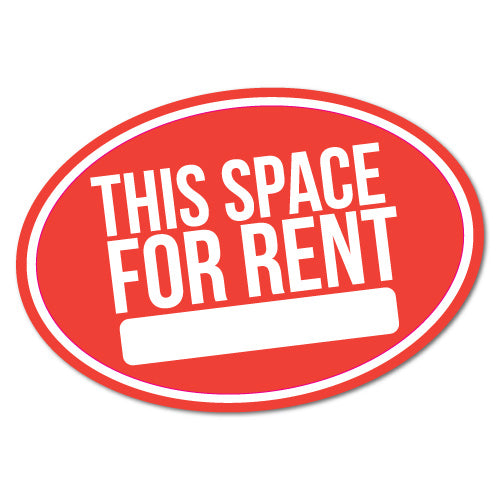 This Space For Rent Car Parking Business Sticker | Signage Stickers ...