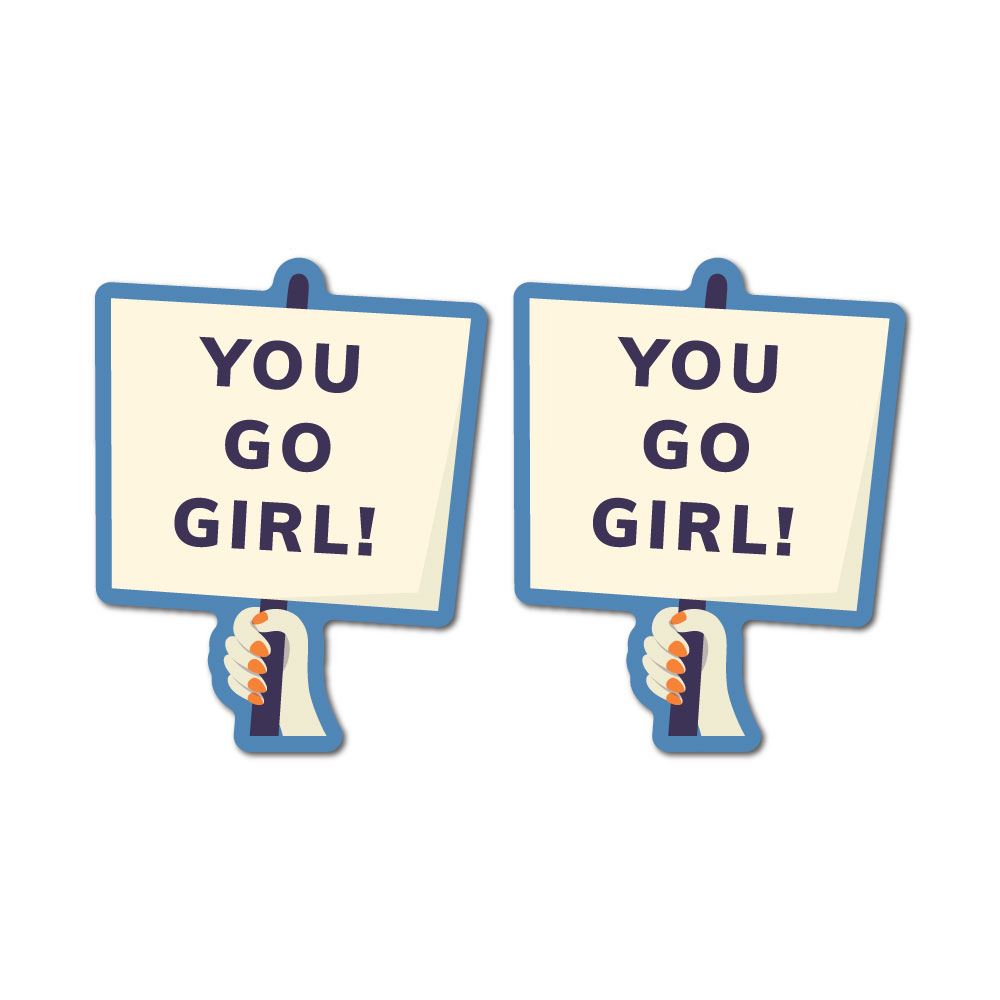 2X You Go Girl Sticker Decal | Feminist Stickers - Sticker Collective