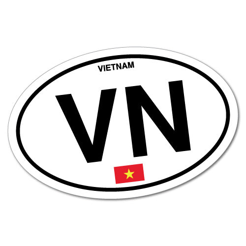 Vn Vietnam Country Code Sticker | Vietnam Stickers - Sticker Collective