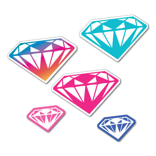 5 X Colourful Diamonds Jewellery | Cute Stickers - Sticker Collective