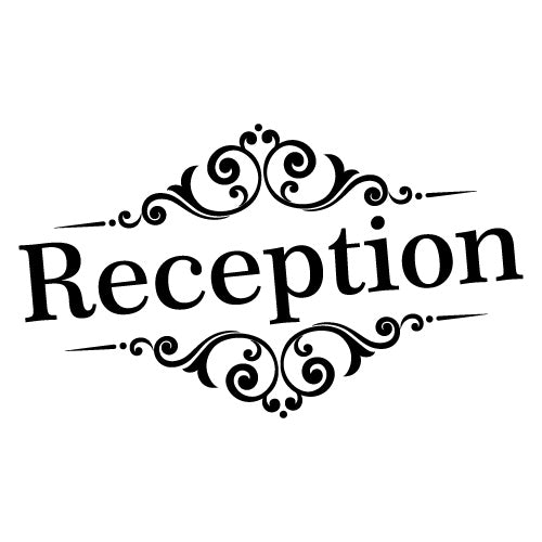 Reception Door Sign Sticker | Signage Stickers - Sticker Collective