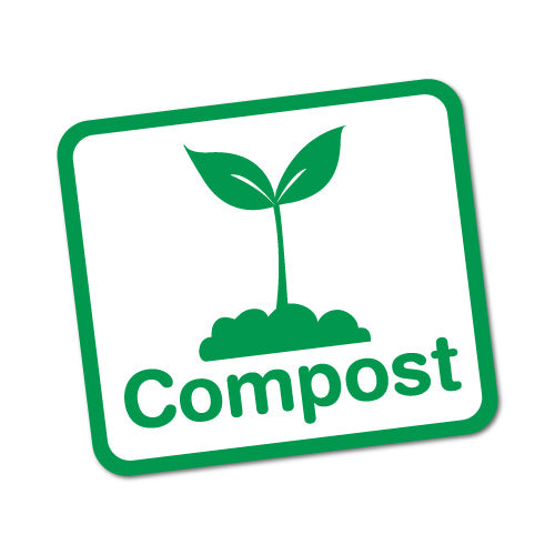 Compost Bin Food Waste Home Sticker | Signage Stickers - Sticker Collective