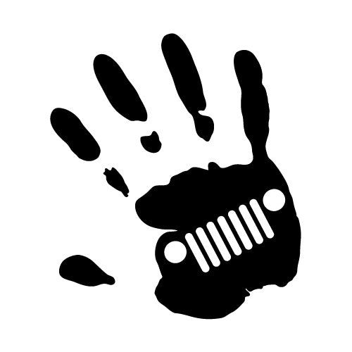 Rustic Hand Sticker For Jeep | 4WD Stickers - Sticker Collective