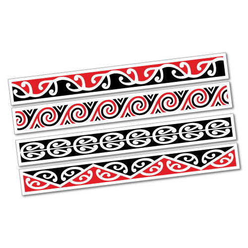 Maori Kowhaiwhai Pattern Strips Sticker New Zealand | New Zealand ...