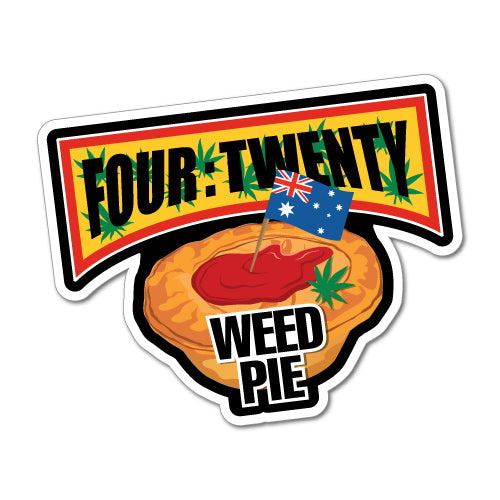 Four Twenty Weed Pie Sticker | Weed Stickers - Sticker Collective