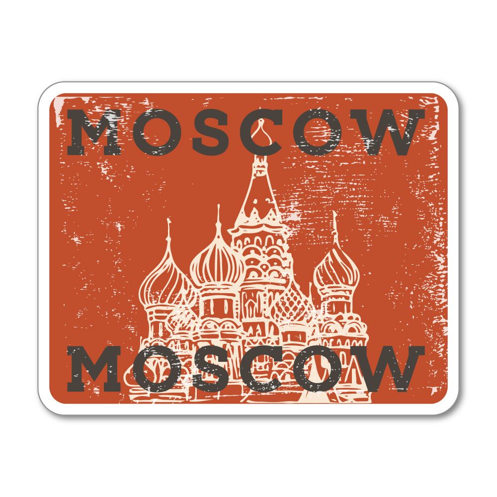 Moscow Russia Sticker Decal | Travel Stickers - Sticker Collective
