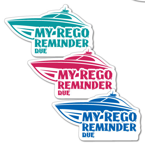 My Rego Reminder Boat Sticker | Reminders Stickers - Sticker Collective