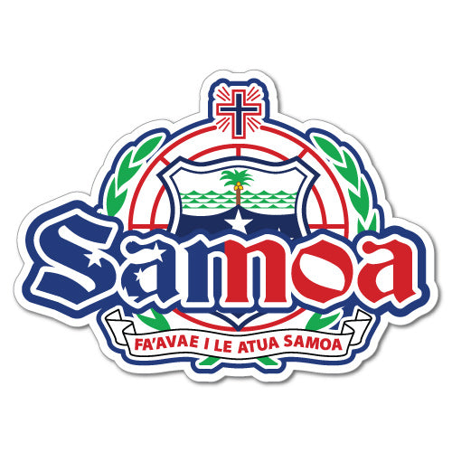 Samoa Coat Of Arms Islander Samoan Sticker | Samoa Stickers - Sticker ...