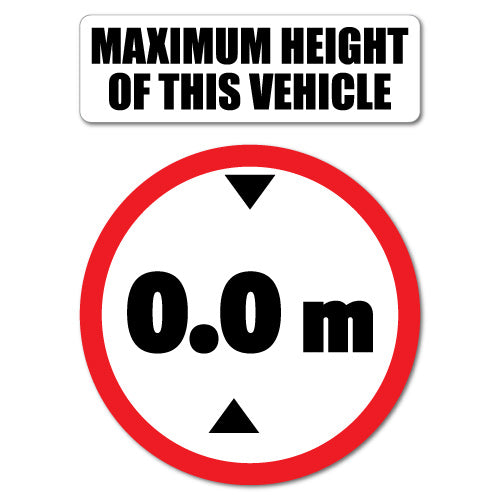 Custom Maximum Height Of This Vehicle Cab Hgv Sticker | Vehicle ...