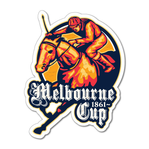 Australian Melbourne Cup Jockey Horse Racing Sticker | Vintage Stickers ...