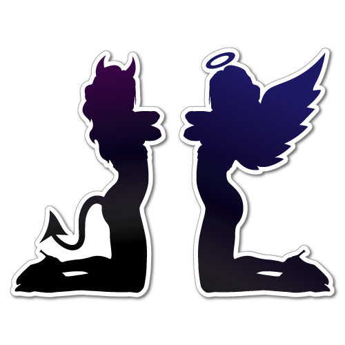 Sexy Angel And Devil Stickers | JDM Stickers - Sticker Collective