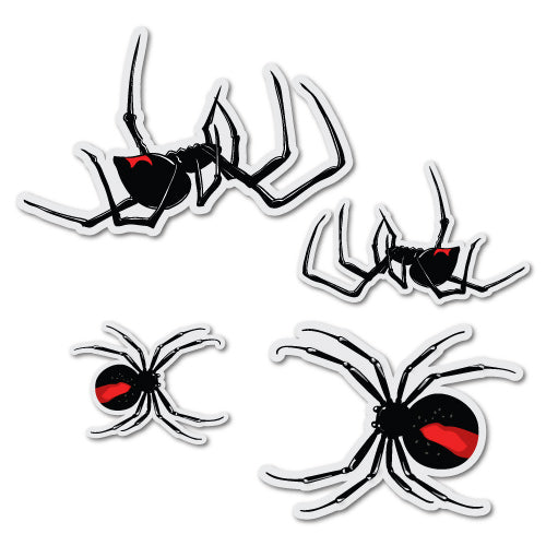 4X Redback Spider Sticker | Australian Stickers - Sticker Collective