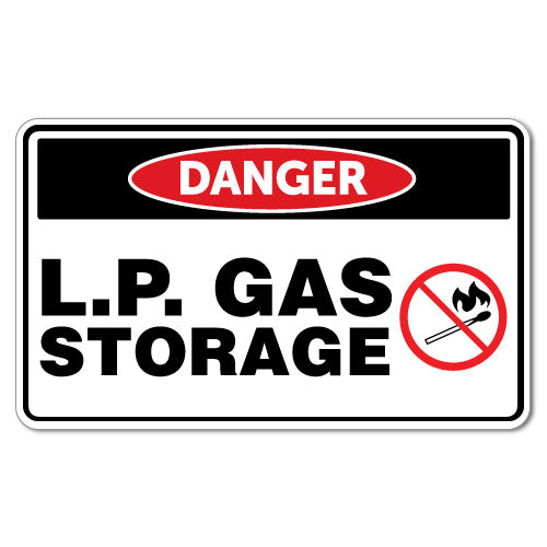 Danger Lp Gas Storage Flammable Sticker | Danger Signs Stickers ...
