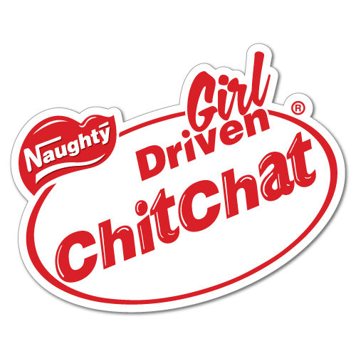 Funny Chit Chat Naughty Girl Driven Sticker | Funny Stickers - Sticker ...