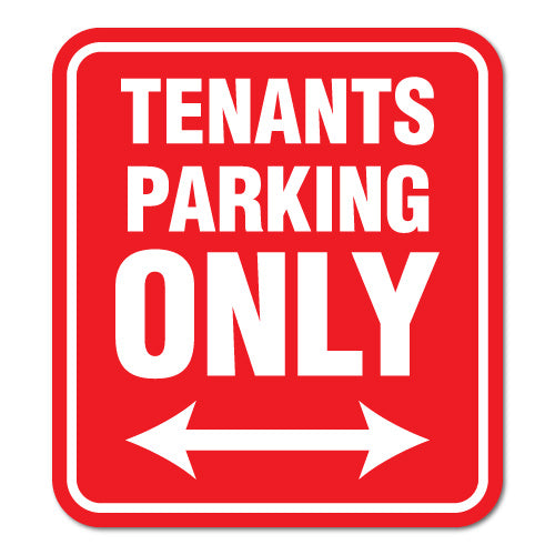 Tenants Parking Only Sticker | Signage Stickers - Sticker Collective