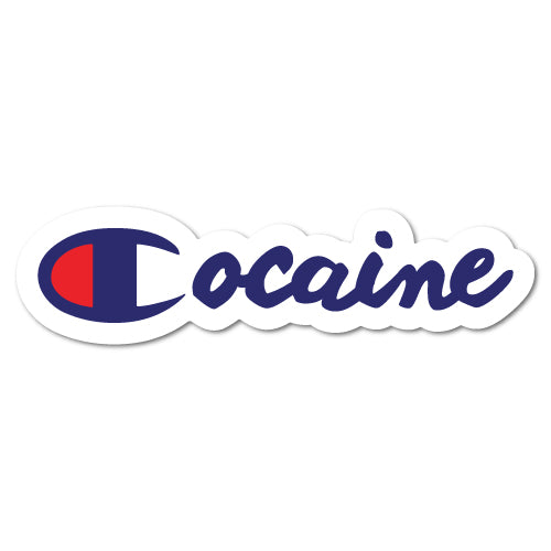 Funny C*Caine Sticker | Brand Knock-offs Stickers - Sticker Collective