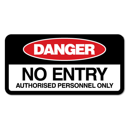 No Entry Sticker | Danger Signs Stickers - Sticker Collective