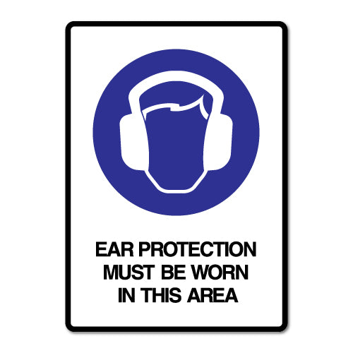 Ear Protection Sticker | Warning Signs Stickers - Sticker Collective
