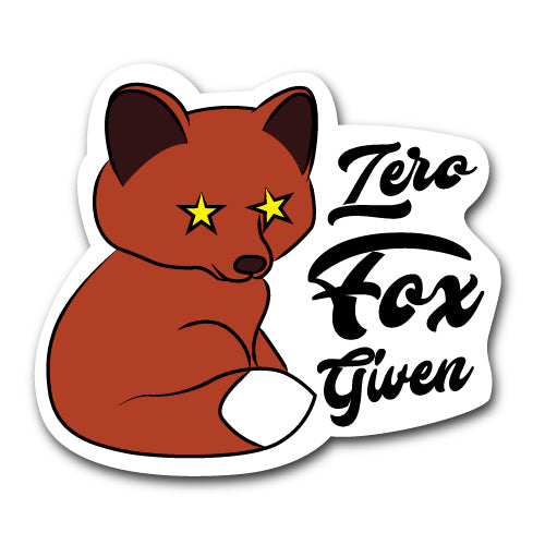 Zero Fox Given Sticker | Cute Stickers - Sticker Collective
