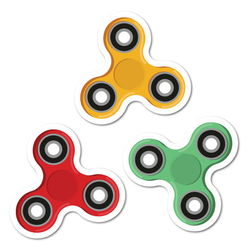 3 X Spinner Stickers | Kids Stickers - Sticker Collective
