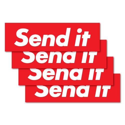 4 X Pack Send It Sticker | Send it Stickers - Sticker Collective