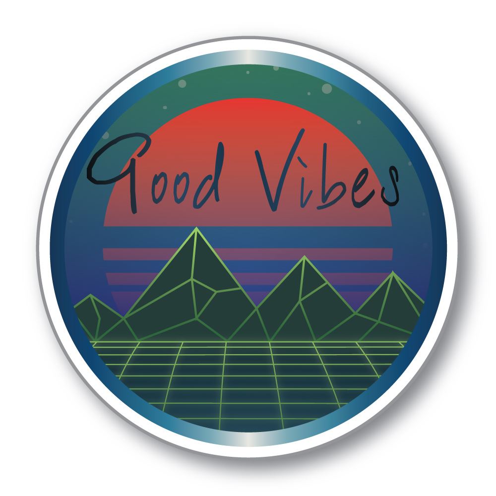 Good Vibes Chilled Sticker Decal | Trending Stickers - Sticker Collective