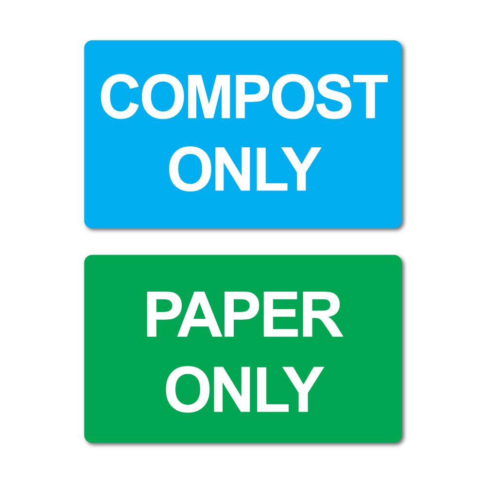 Compost Only & Paper Only Stickers Decal | Boat Stickers - Sticker ...
