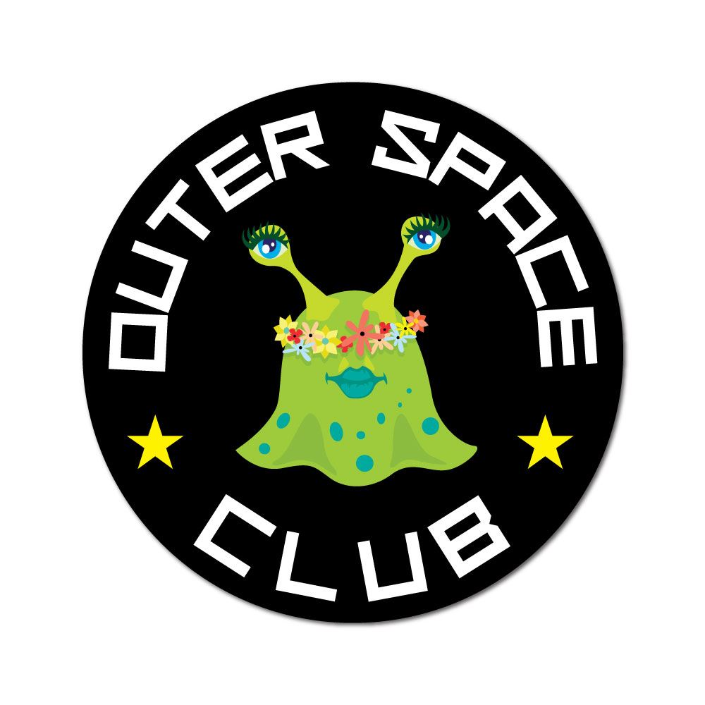 Outer Space Club Sticker Decal | Space Stickers - Sticker Collective