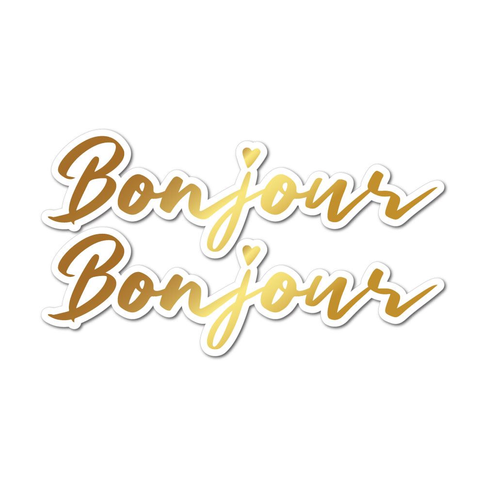 Bonjour Sticker Decal | Travel Stickers - Sticker Collective