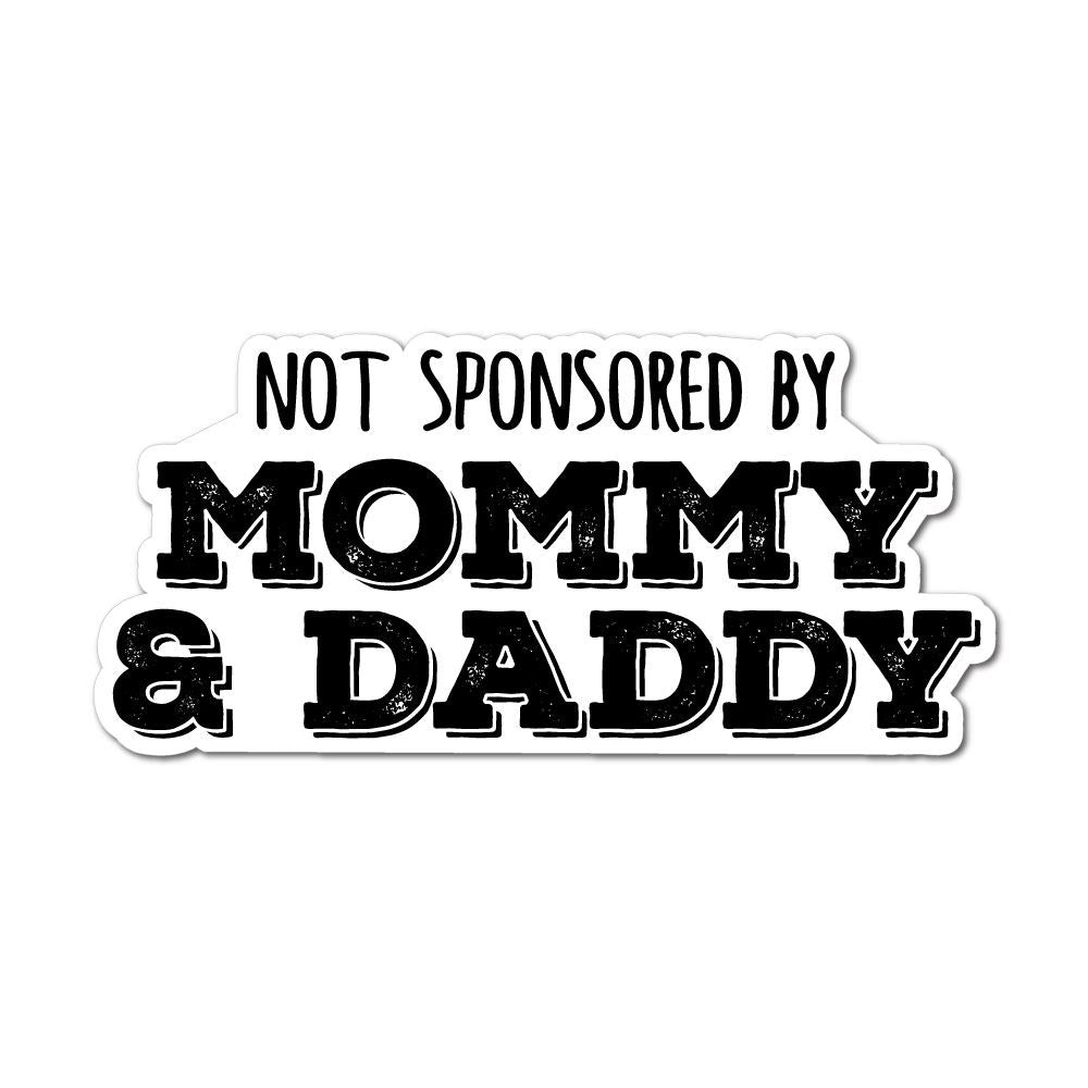 Not Sponsored Sticker Decal | Funny Warning Stickers - Sticker Collective