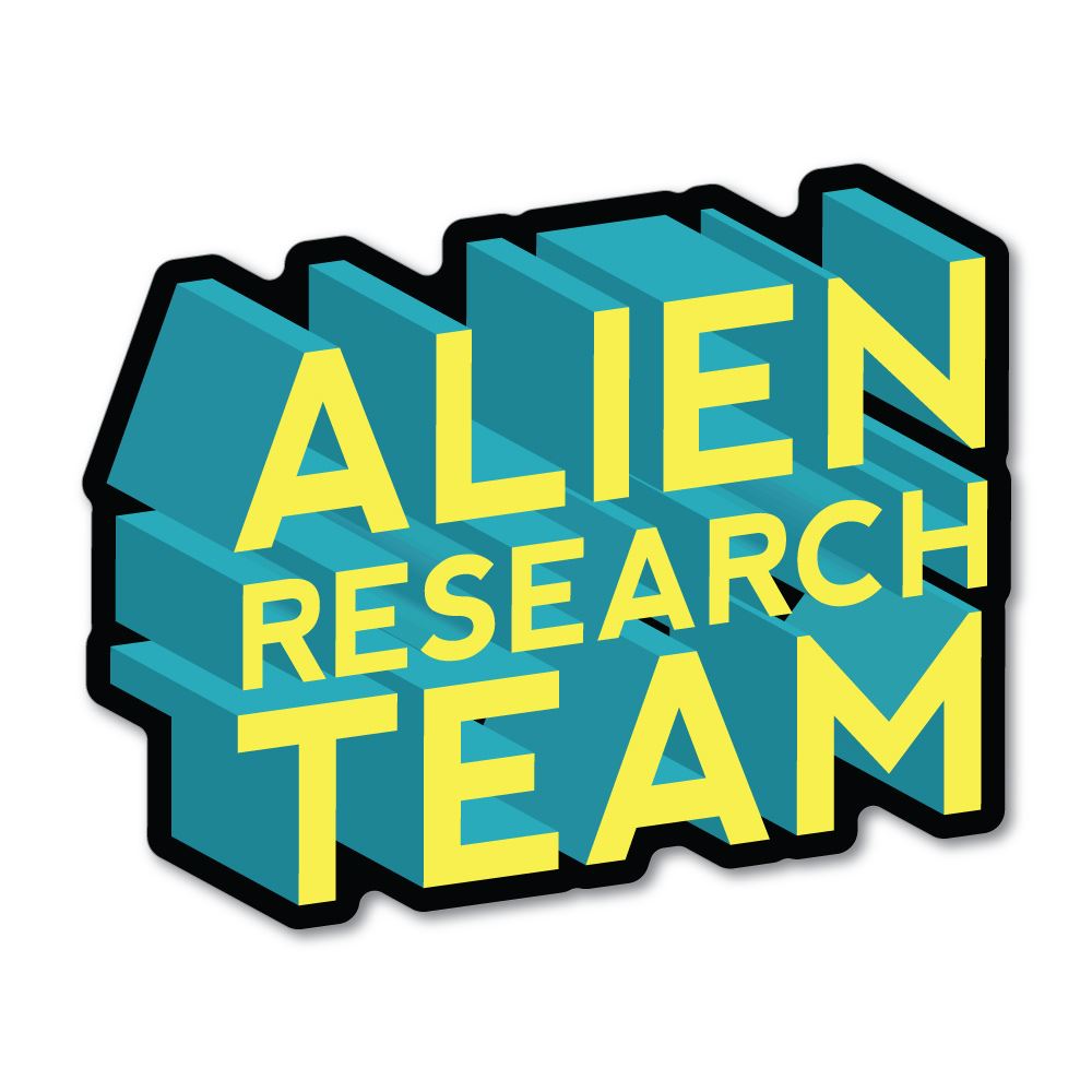 Alien Research Team Sticker Decal | Alien Stickers - Sticker Collective