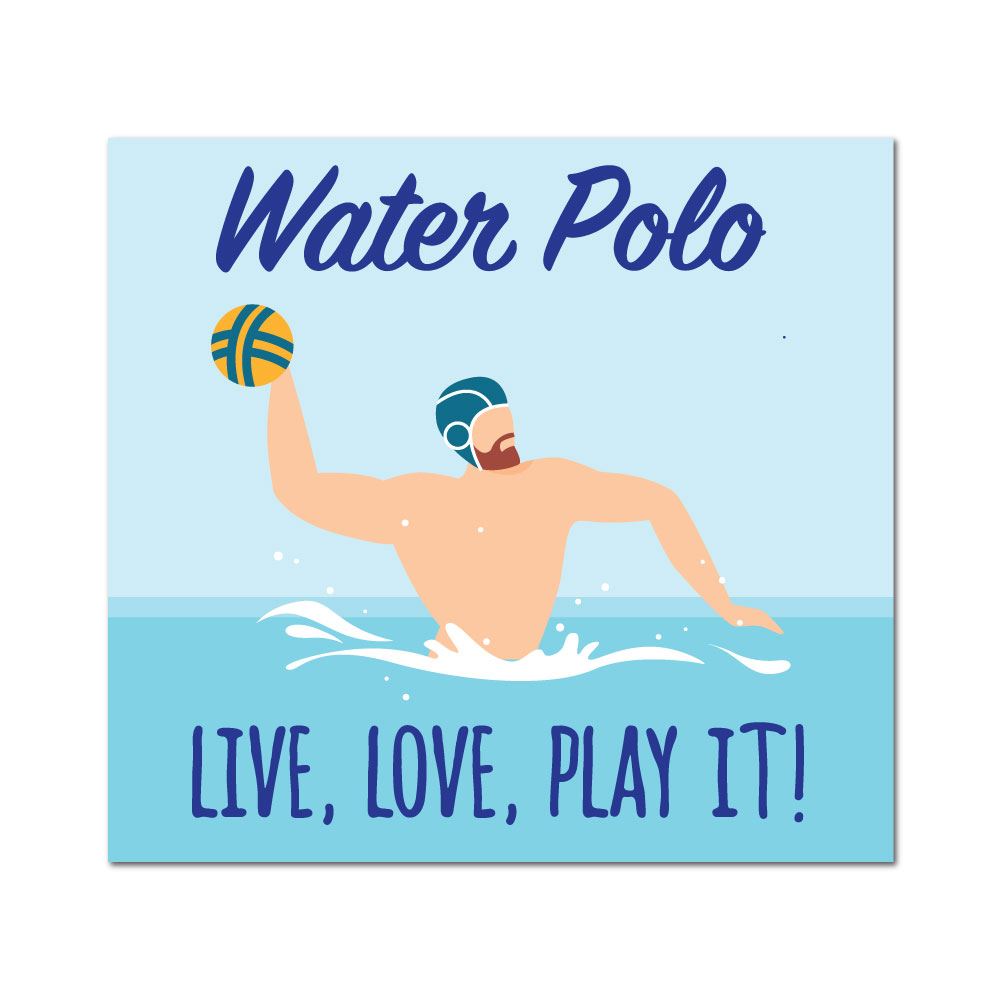 Water Polo Live Love Play It Sticker Decal | Sport Stickers - Sticker ...