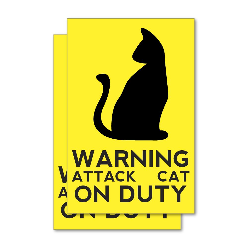 2X Attack Cat Sticker Decal | Funny Stickers - Sticker Collective