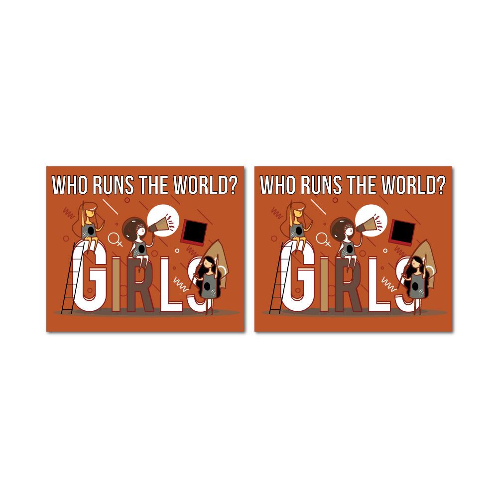 2X Who Runs The World Girls Sticker Decal | Feminist Stickers - Sticker ...