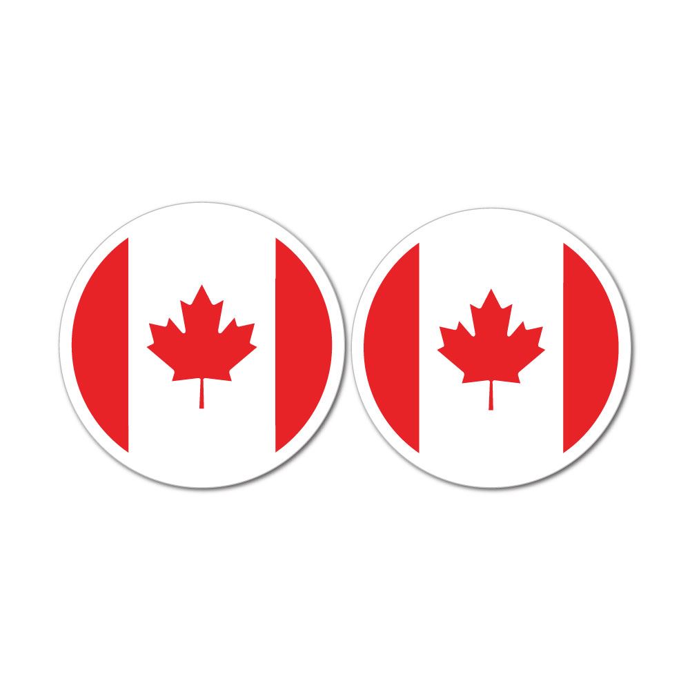 Canada Flag X2 Sticker Decal | Countries Stickers - Sticker Collective
