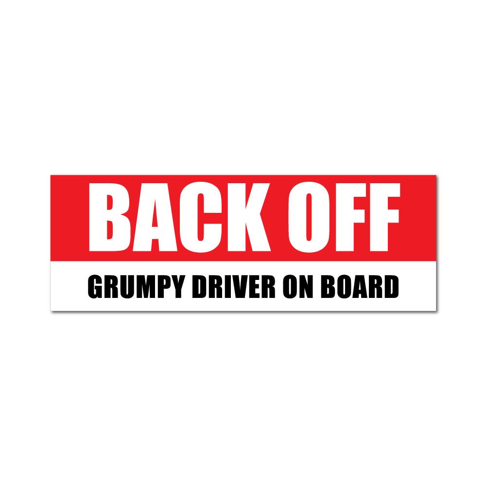 Grumpy Driver Sticker Decal | Funny Warning Stickers - Sticker Collective