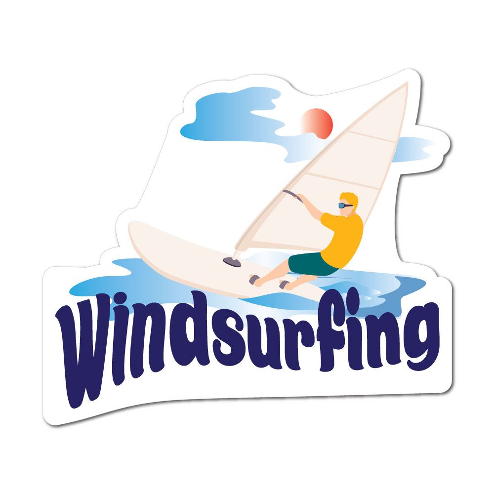Windsurfing Sticker Decal | Sport Stickers - Sticker Collective