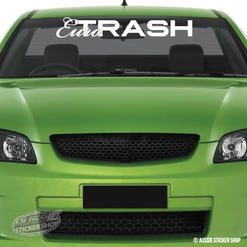 Euro Trash Windshield Sticker | Windshield Stickers - Sticker Collective