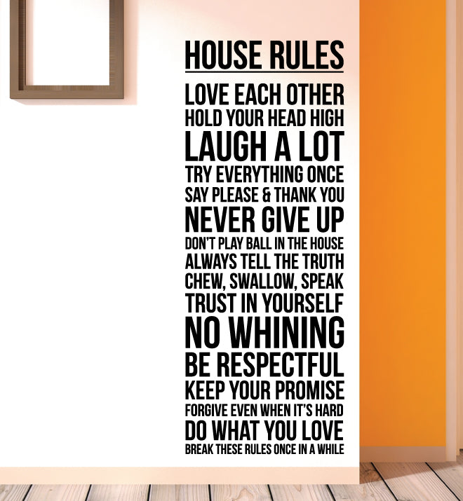 House Rule Love Wall Sticker — Sticker Collective