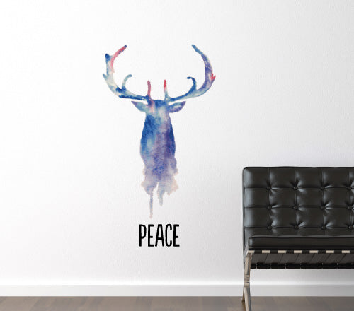 Purple Stag Wall Sticker — Sticker Collective