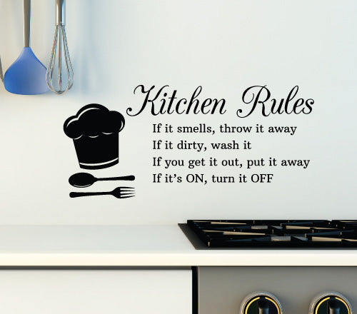 Kitchen Rules Wall Sticker — Sticker Collective