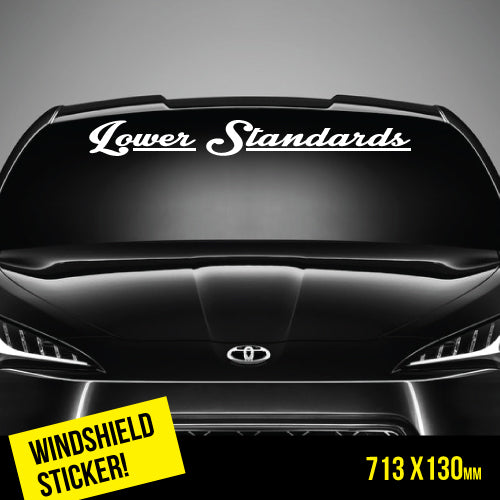 Lower Standards Windshield Top Jdm Sticker | Windshield Stickers ...
