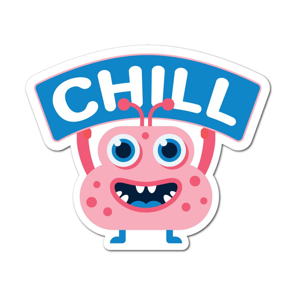 Chill Alien Sticker Decal | Space Stickers - Sticker Collective