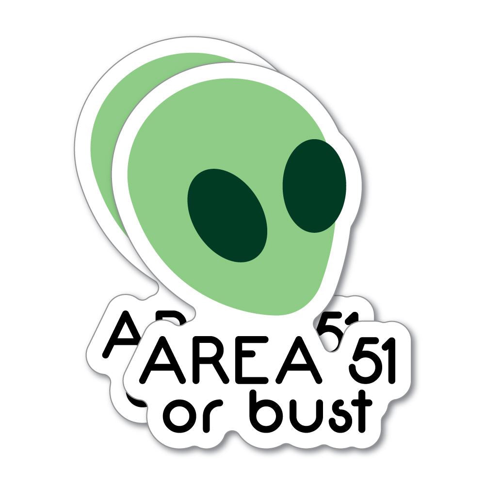 2X Area 51 Or Bust Sticker Decal | Alien Stickers - Sticker Collective