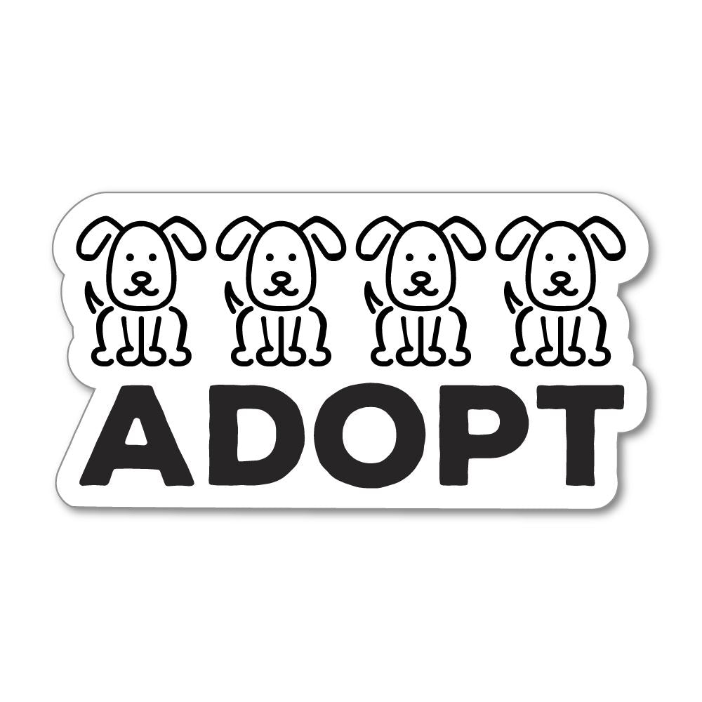 Adopt Sticker Decal | Pets & Animals Stickers - Sticker Collective