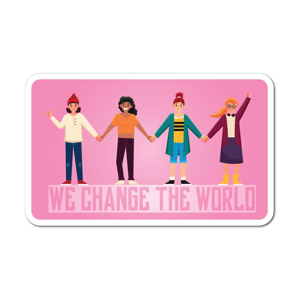 Girls Change The World Sticker Decal | Feminist Stickers - Sticker ...