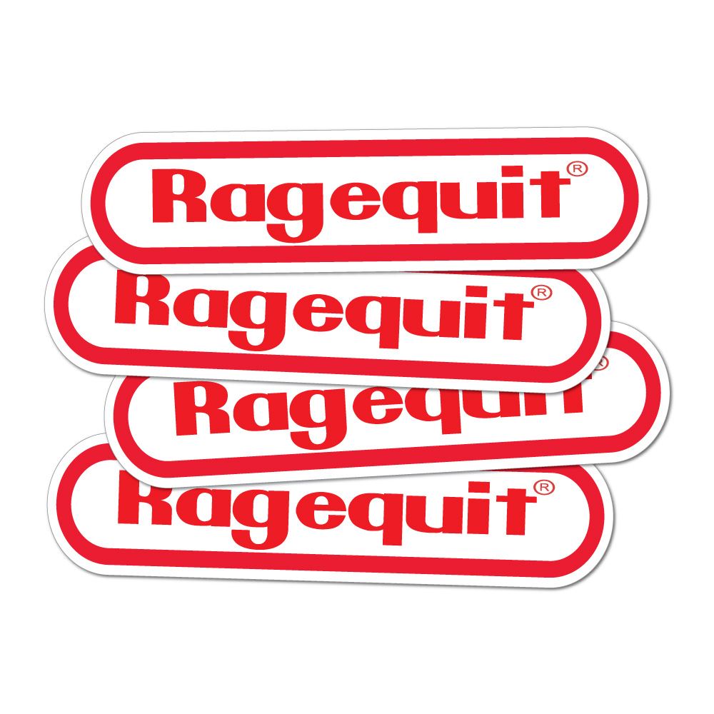 Ragequit Parody Laptop Car Sticker Decal | Funny Stickers - Sticker ...