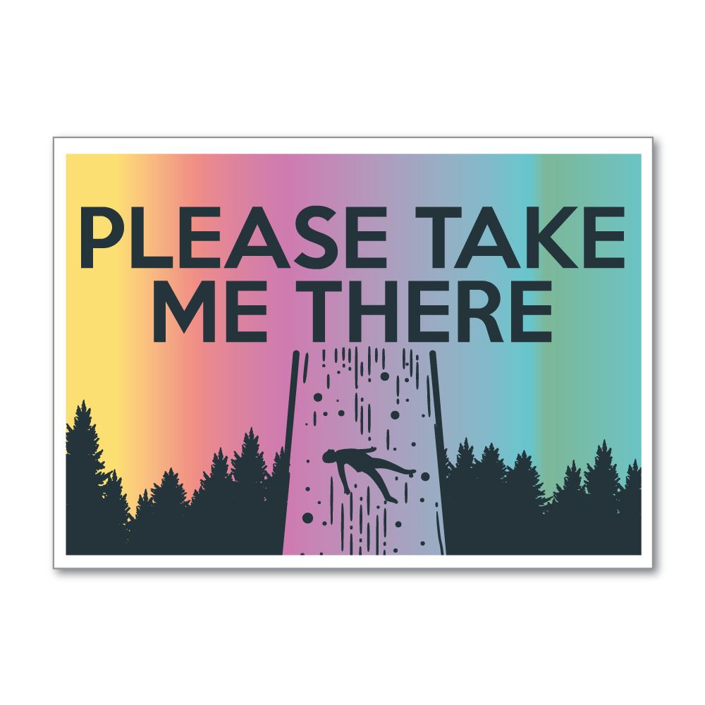 Please Take Me There Sticker Decal | Alien Stickers - Sticker Collective