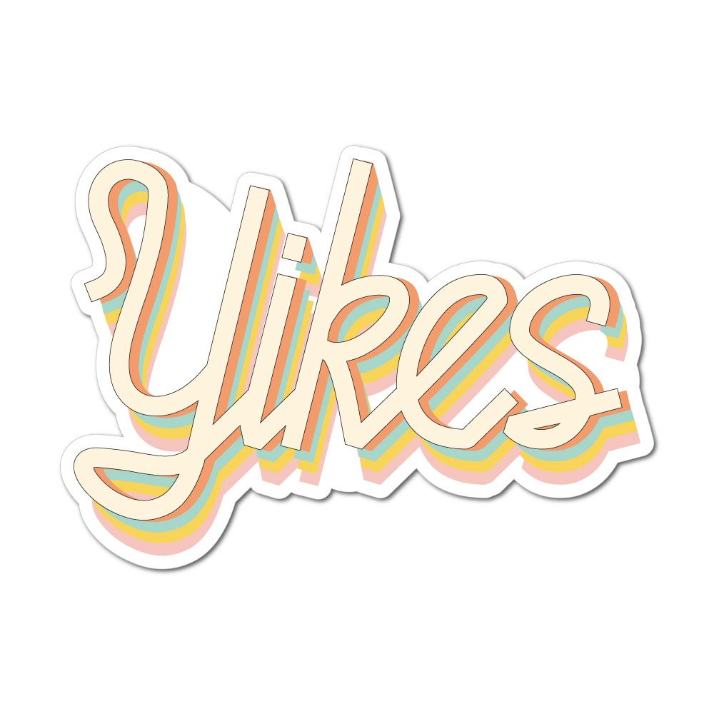 Yikes Sticker Decal | Funny Stickers - Sticker Collective